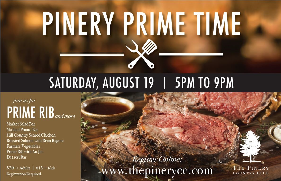 Prime Rib Night | The Pinery Country Club | 2017-08-19